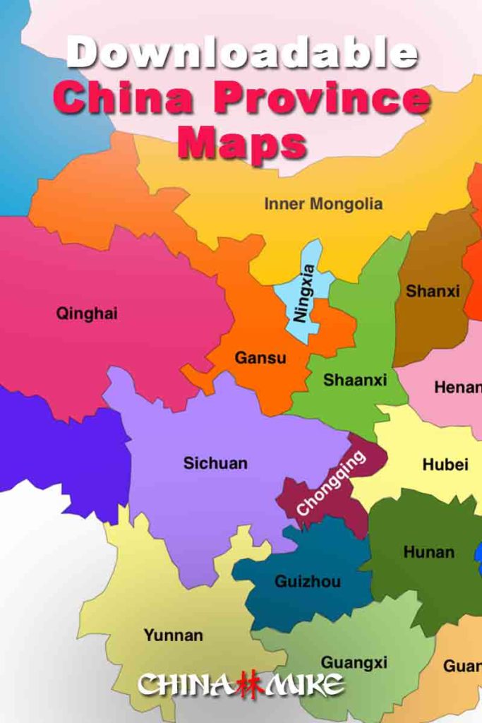 China Provinces Map (including Blank China Provinces Map) - China Mike