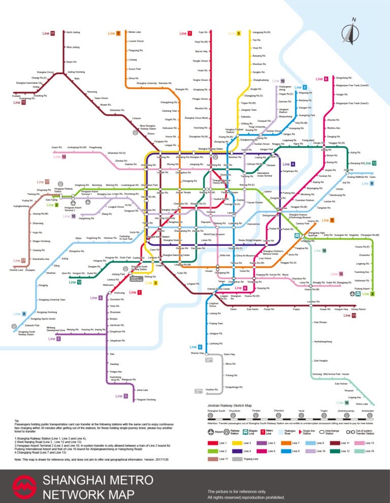 Printable Shanghai Metro Map - China Mike